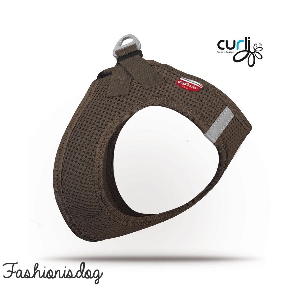 Harnais Curli Vest Air-Mesh marron pour chiens