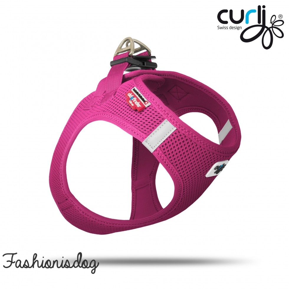 Harnais Curli Vest Air-Mesh fuchsia pour chiens
